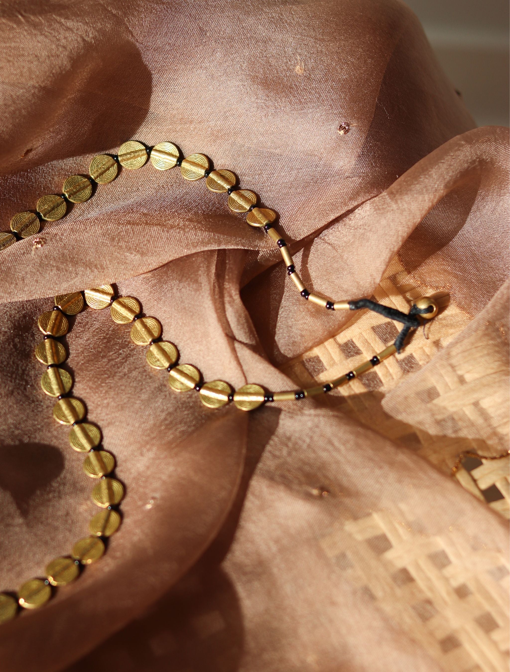 'Aakar' Tribal Brass Necklace (Long)– Masala Chai