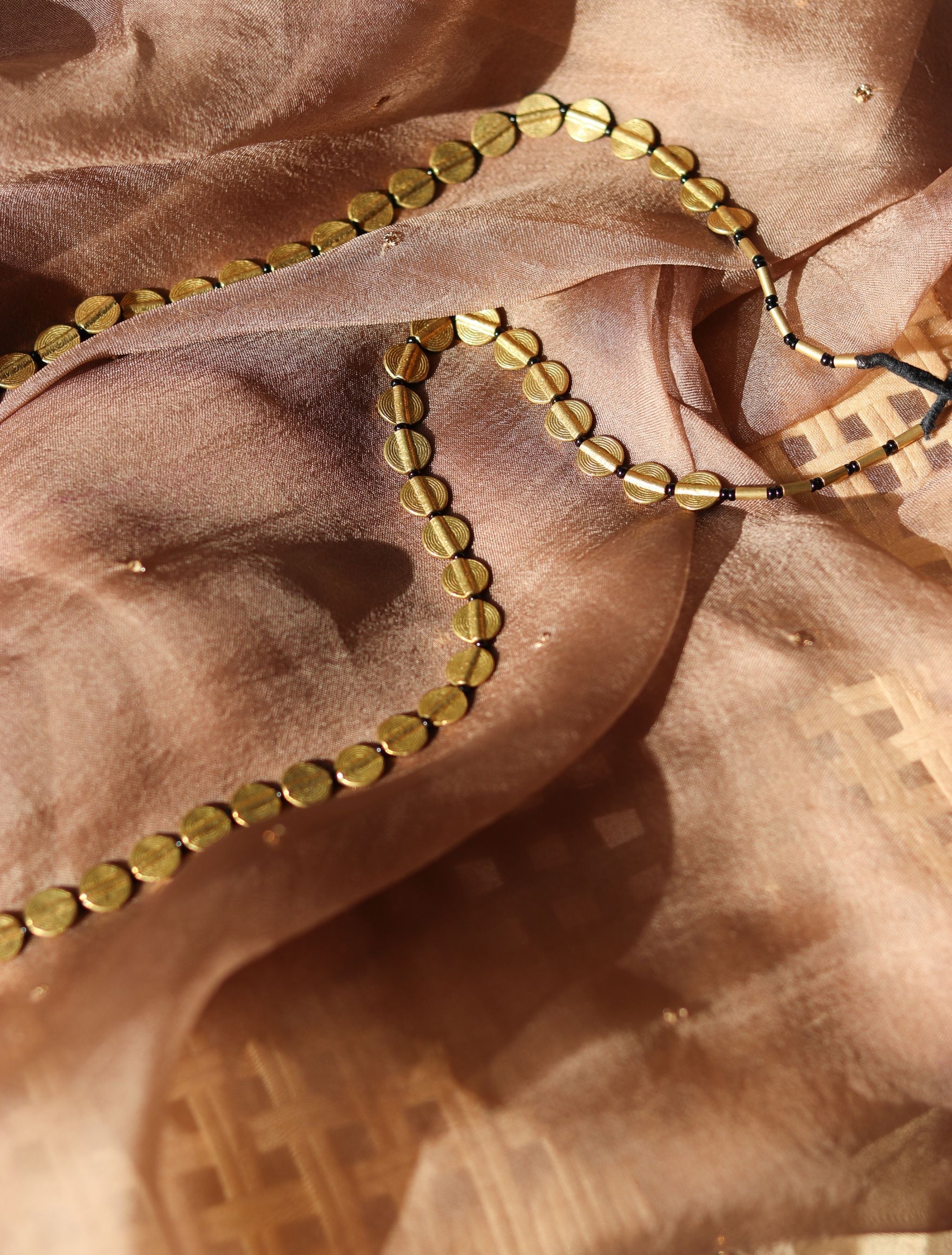 'Aakar' Tribal Brass Necklace (Long)– Masala Chai