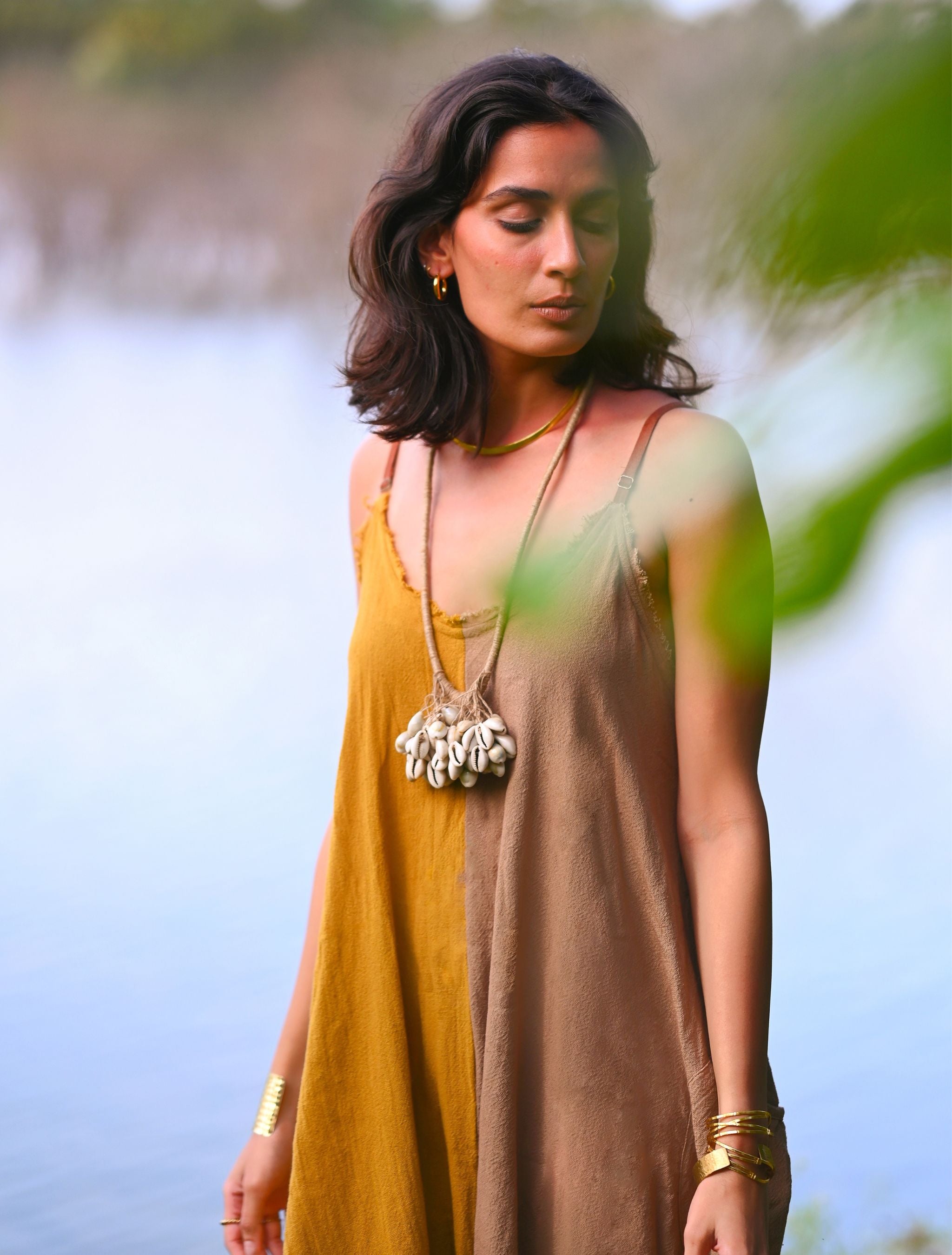 'Rooh' Jute & Cowrie Shells Boho Necklace– Masala Chai